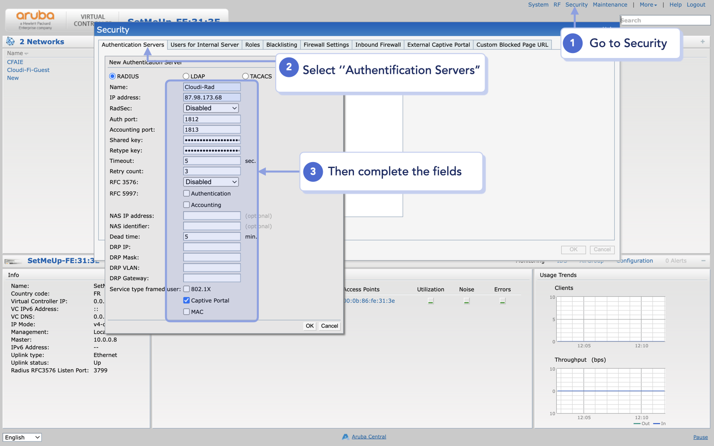 Aruba Instant deployment – Cloudi-Fi Knowledge Base