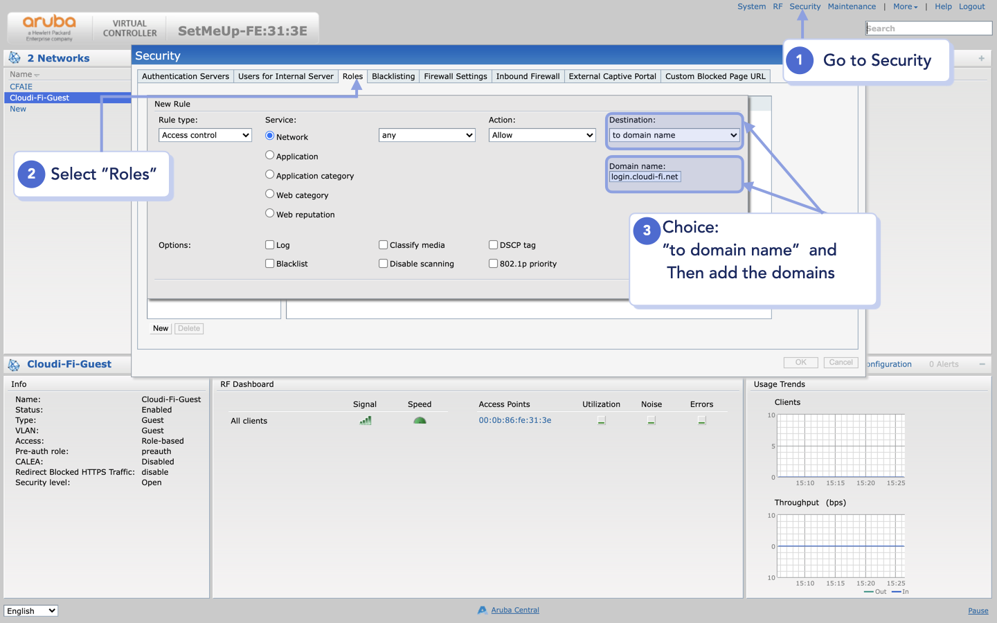 Aruba Instant deployment – Cloudi-Fi Knowledge Base