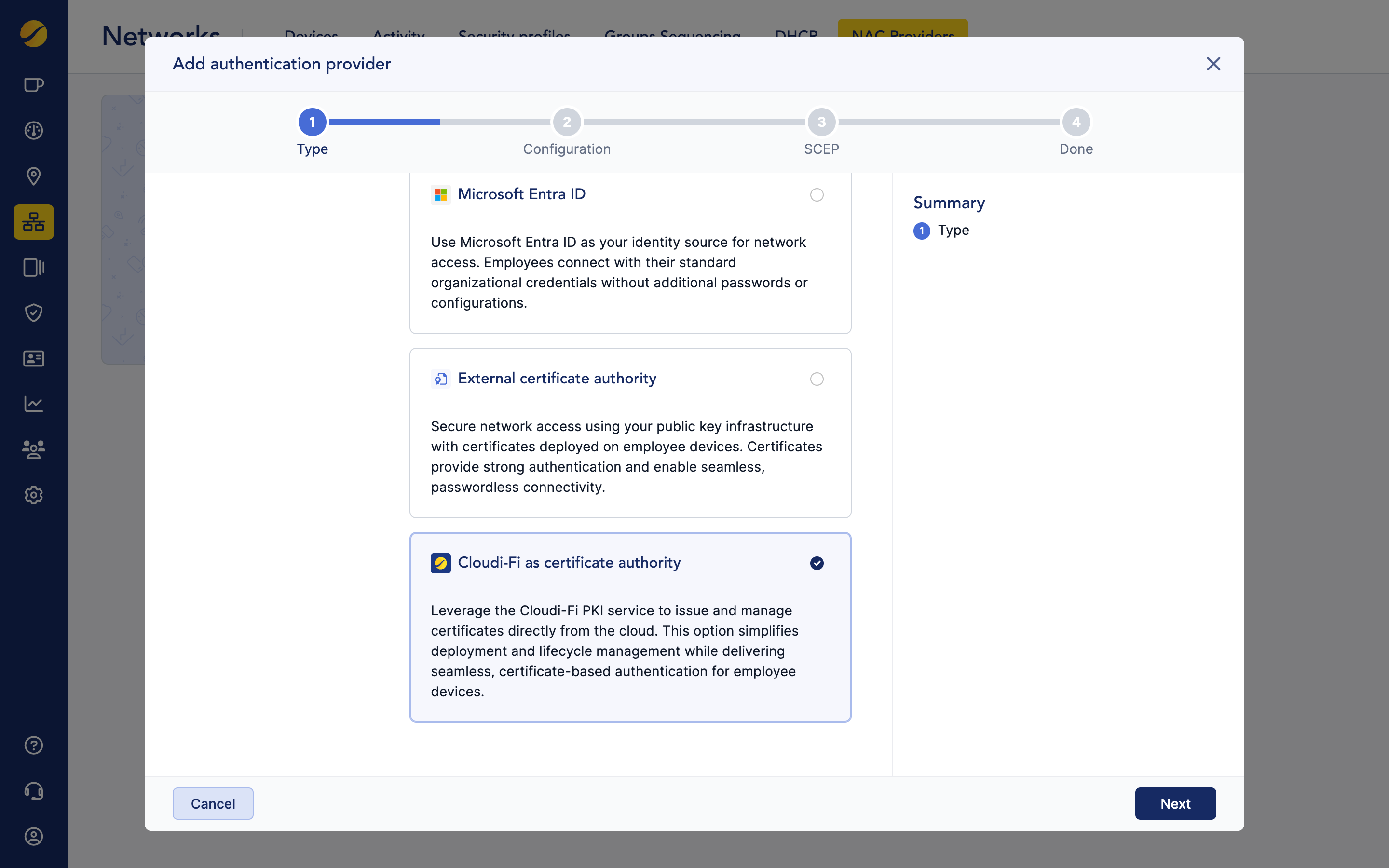 How to configure Cloudi-Fi CA certificate as an authentication provider – Cloudi-Fi Knowledge Base