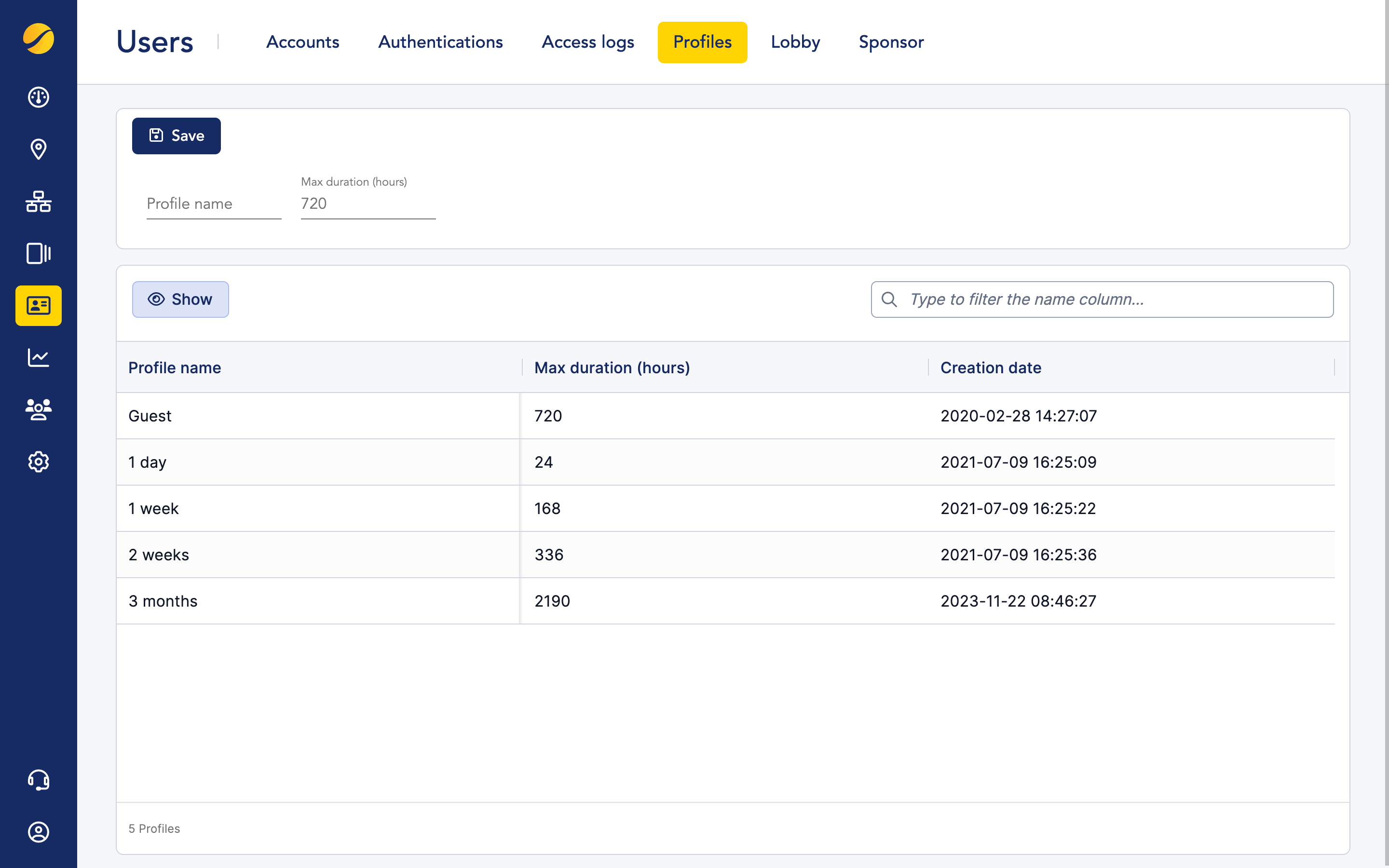 Duration of an account – Cloudi-Fi Knowledge Base